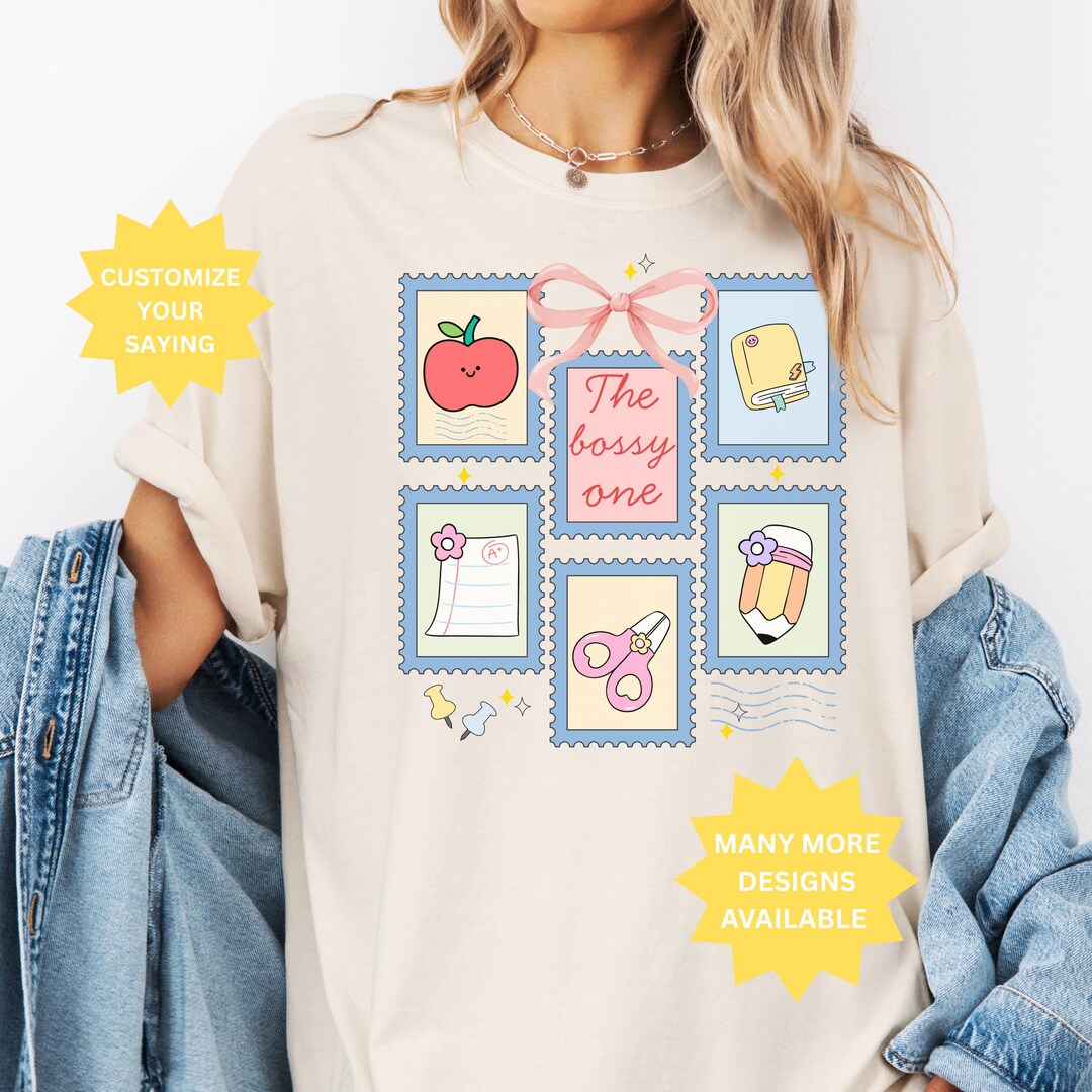 Group Comfort Colors Teacher Shirts, Stamp Bow Teacher Shirt, Funny ...