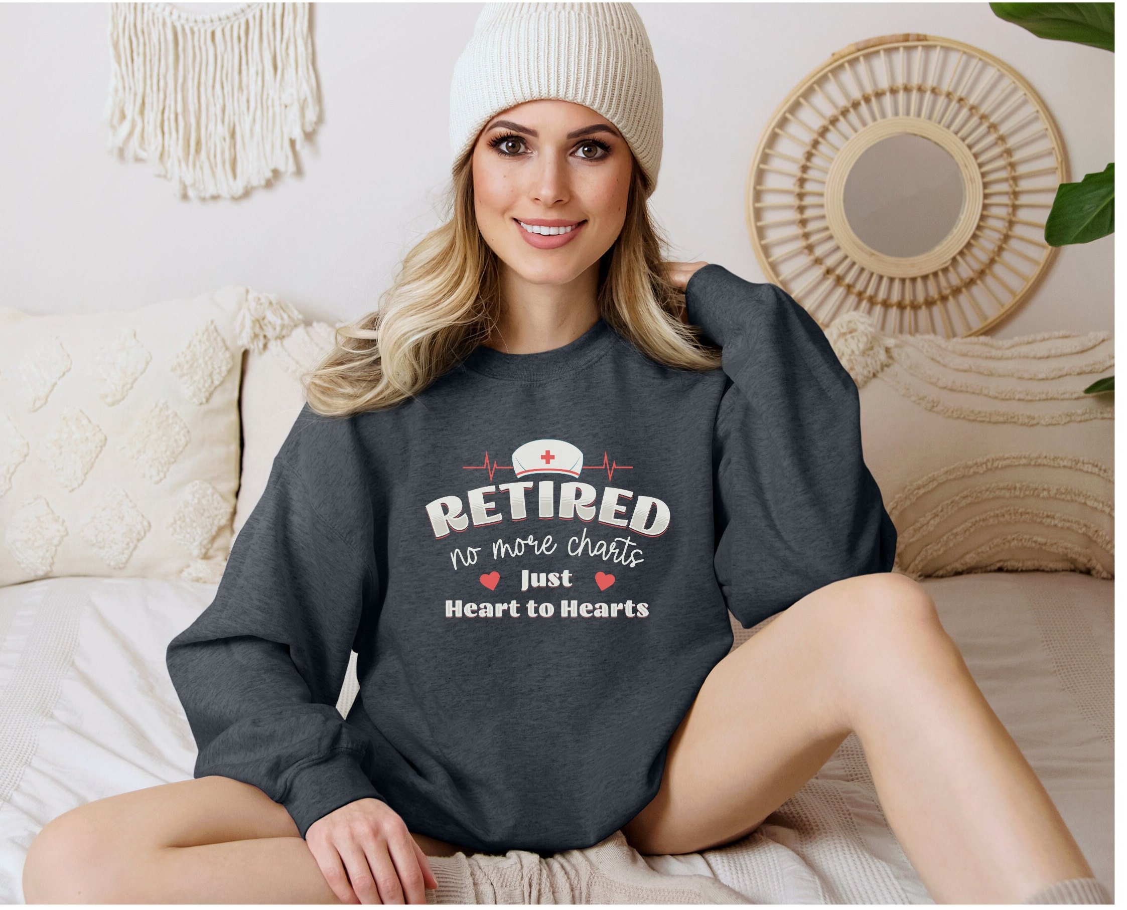 Custom Retired Nurse 2024 Sweatshirt, Personalized Retired RN, Funny ...