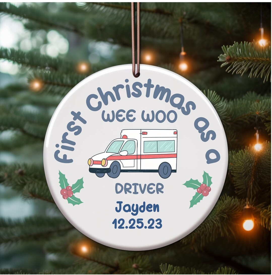 Custom First Responders Ornaments, Ambulance Driver, Paramedic Gift ...