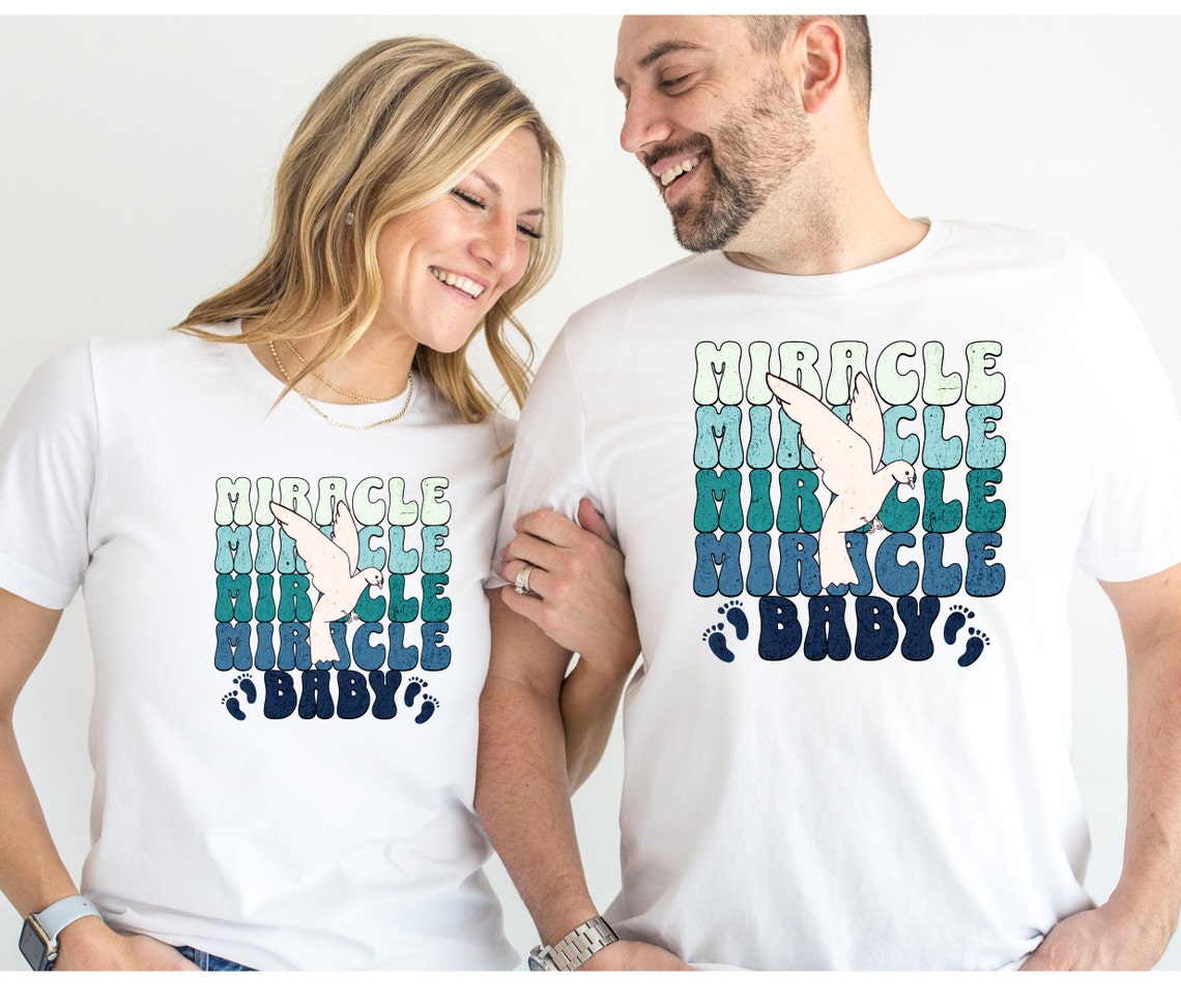 Couples Miracle Baby Announcement Shirt Surprise Pregnancy - Etsy