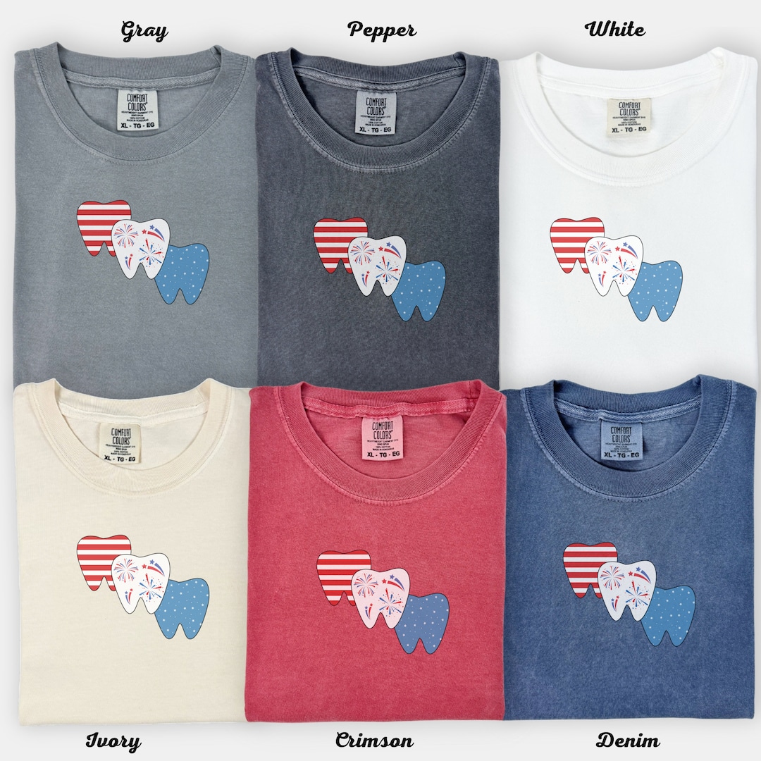 Dentist Patriotic T-shirt, Dental Student Gifts, Tooth Clothing, Dental ...