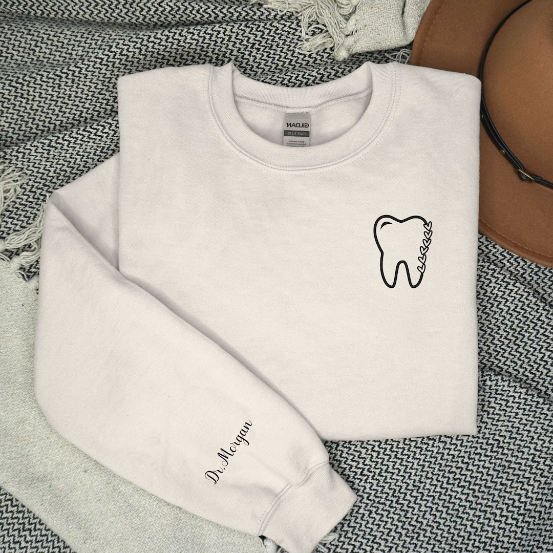 Custom Dentist Heart Sweatshirt, Personalized Dental Valentine's Day ...