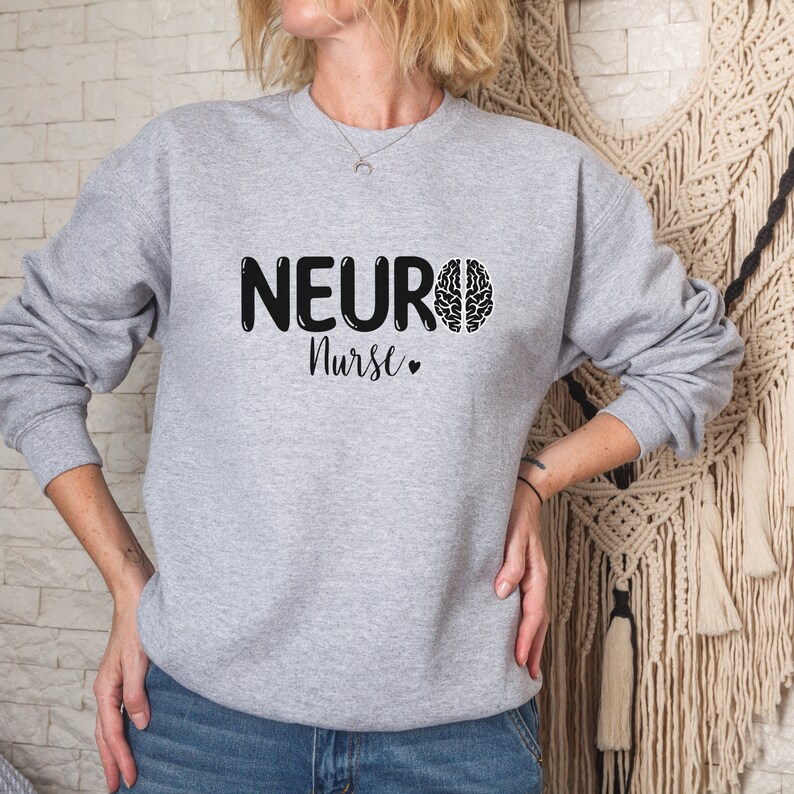 Custom Neuro Nurse Sweatshirt, Personalized Brain Anatomy Sweater ...