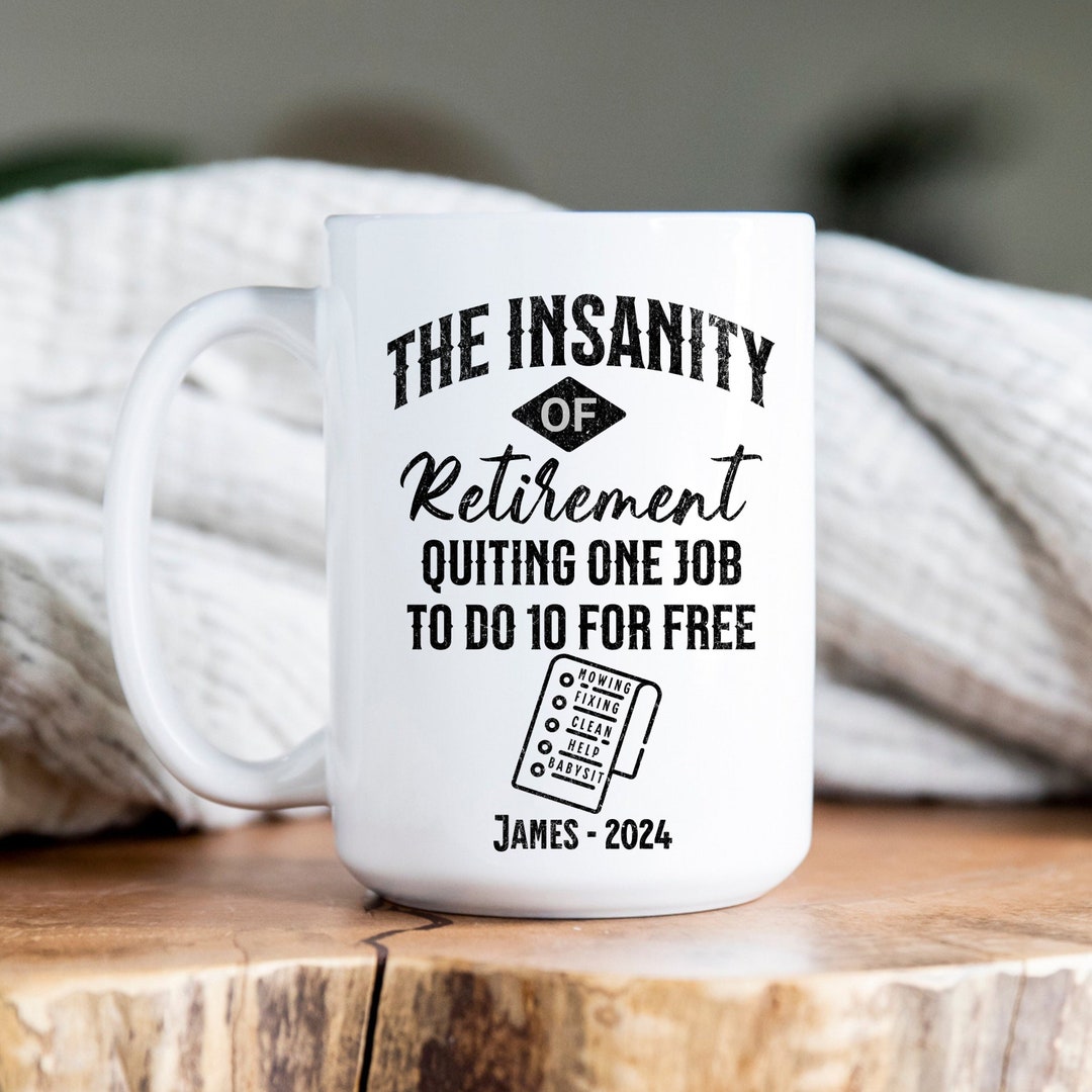 Personalized Retirement Coffee Mug, Funny Retirement Gifts for Women ...