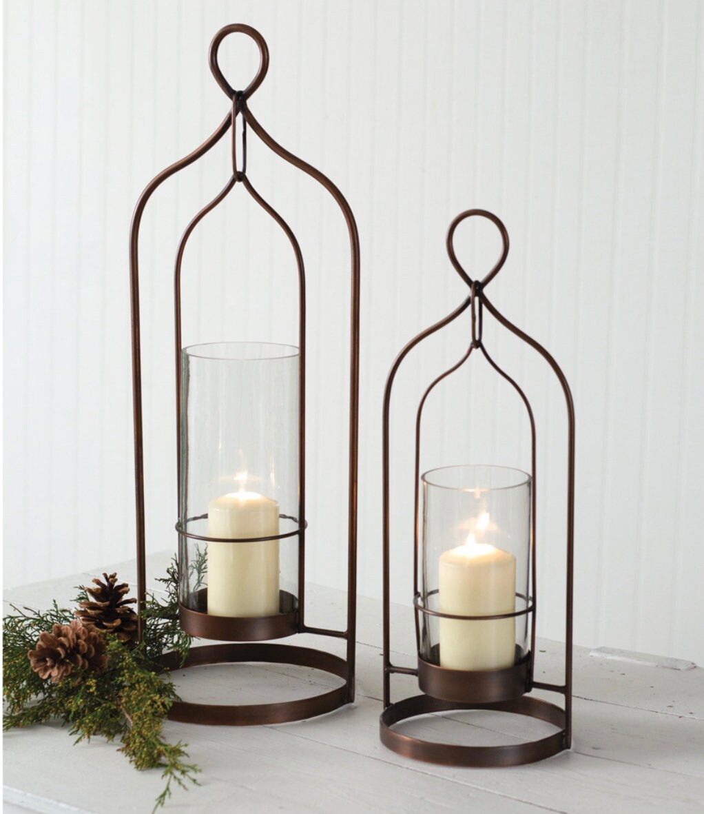 Farmhouse Style Candle Holder Lantern - Etsy
