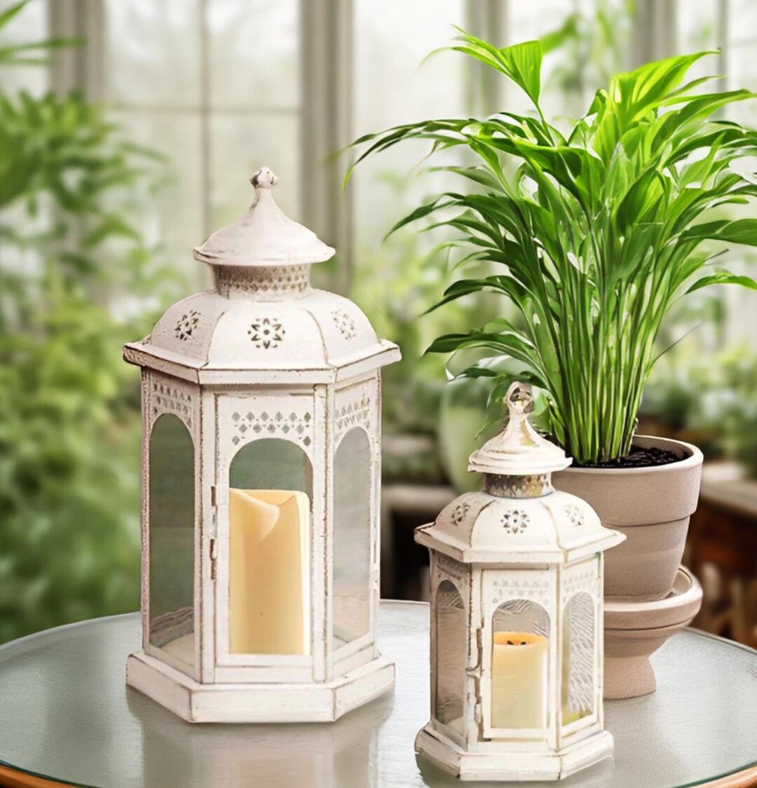 Distressed Cottage/ Farmhouse Style Lantern - Etsy