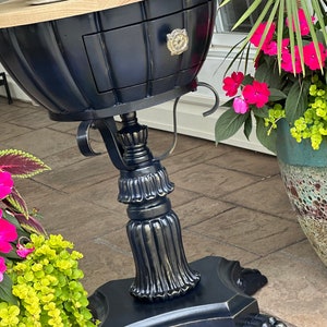 Blue Round Accent Stand - Etsy