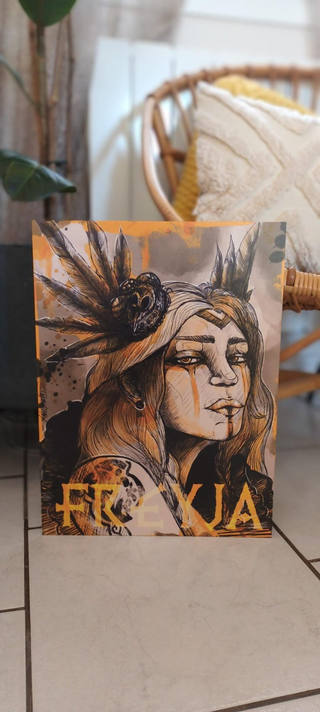 FREYJA Nordic Goddess Print on Rigid Board 30 Cm X 40 Cm - Etsy