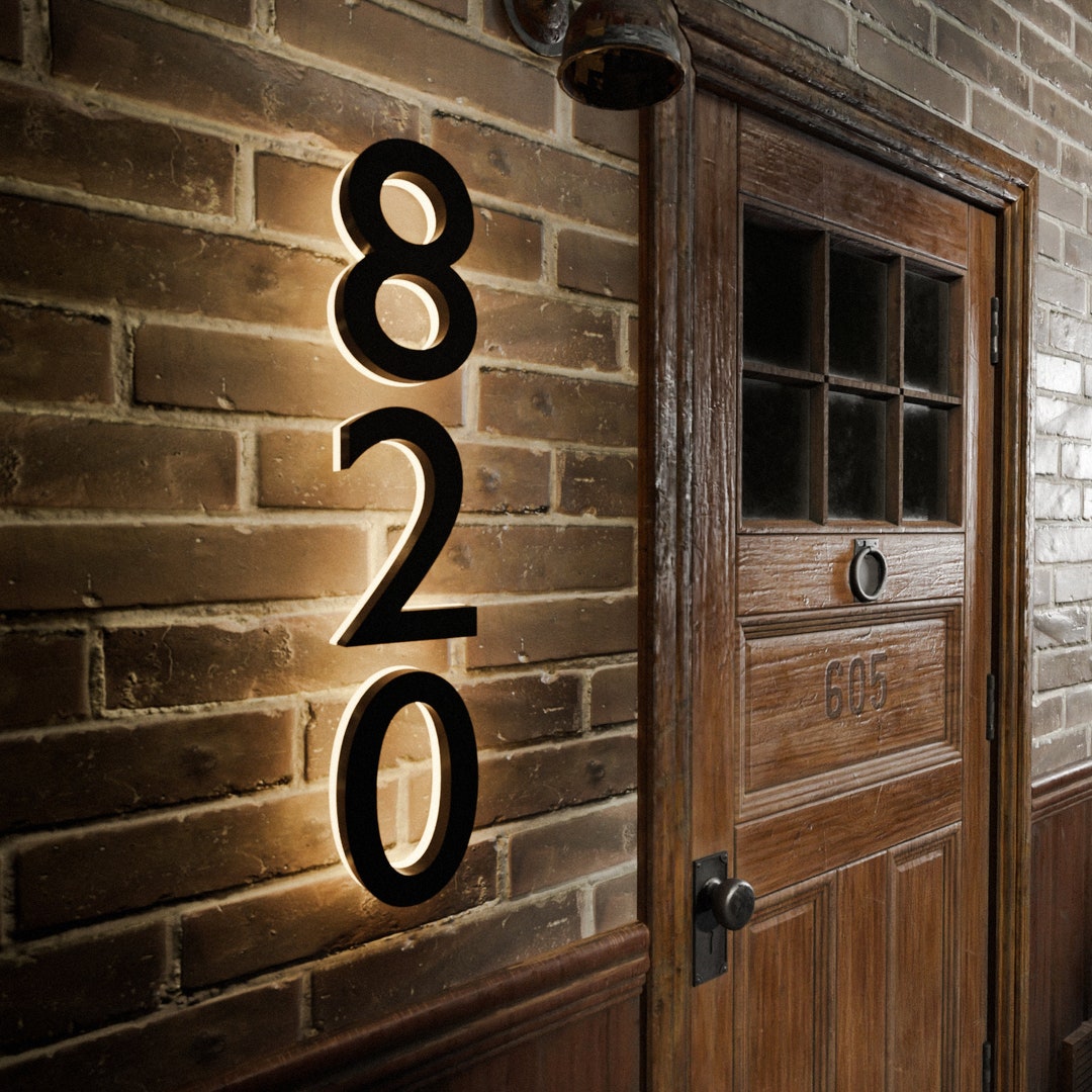 Custom LED Address Number Sign,metal Backlit Door Number,hotel Room ...