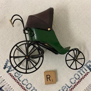 Vintage Colin & Yvonne Roberson Baby Carriage Pram Doll House Miniature ...