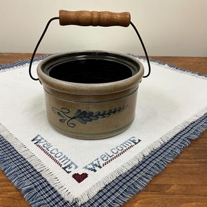 Vintage Rowe Pottery Historical Collection 2004 Stoneware Crock With ...