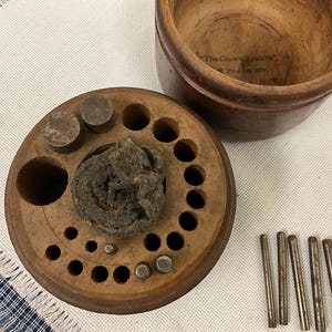 Antique Punch Set in Original Round Wooden Box, the Crown System, JW ...