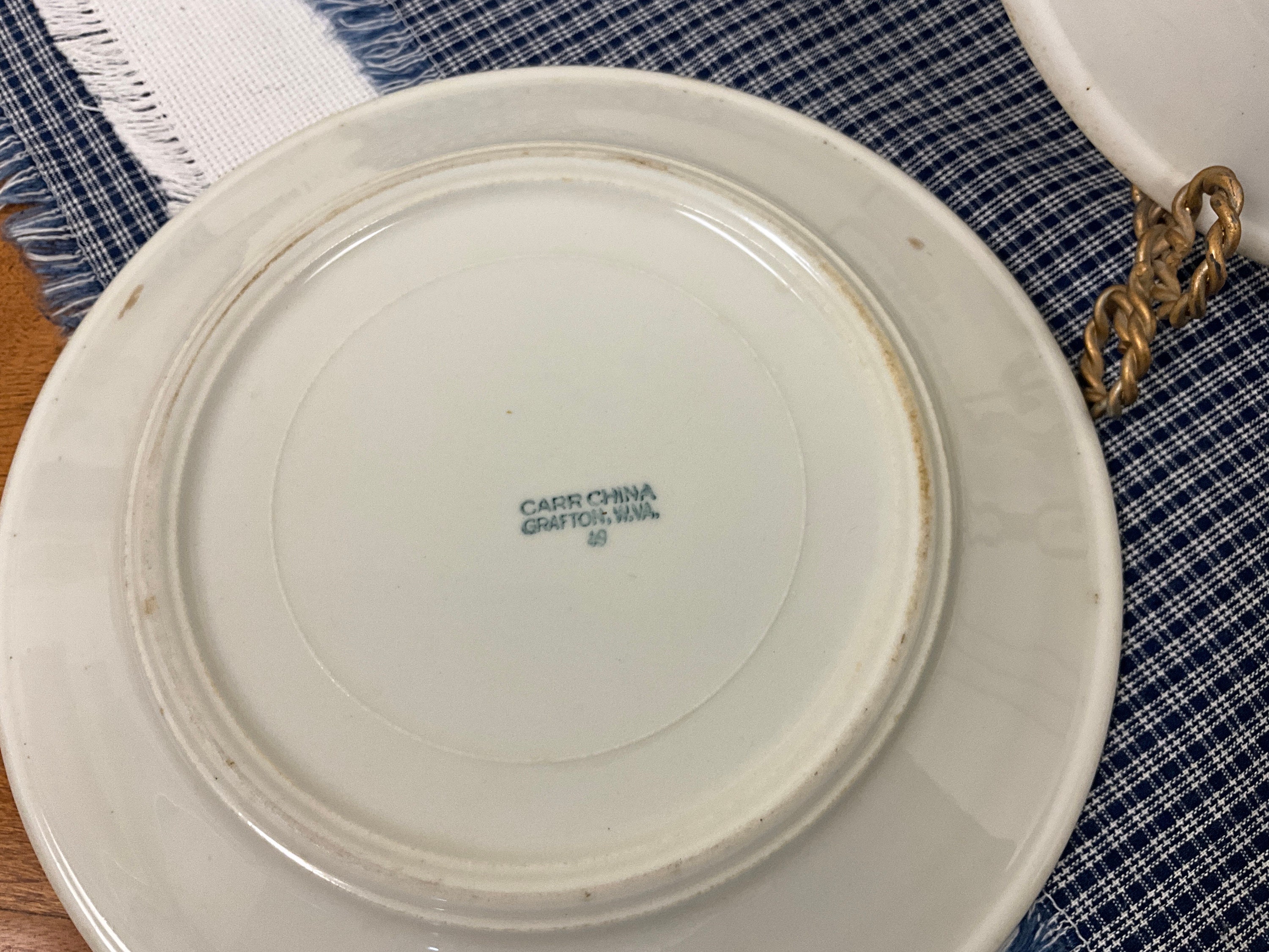 Vintage Restaurant Ware Dinner Plate Set of 3 From Carr China - Etsy