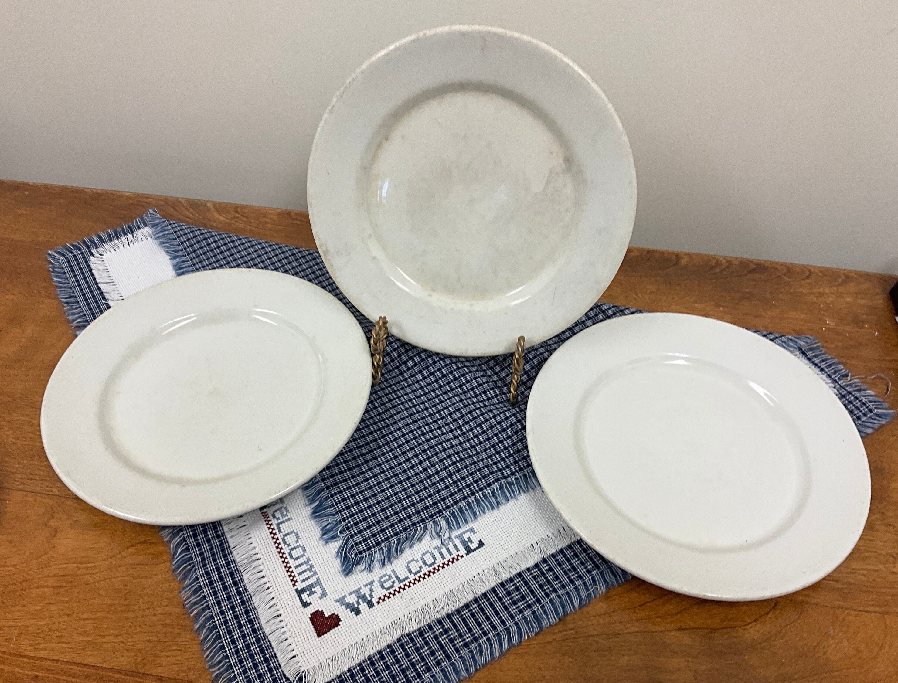 Vintage Restaurant Ware Dinner Plate Set of 3 From Carr China - Etsy
