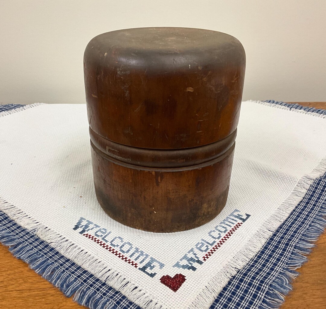 Antique Punch Set in Original Round Wooden Box, the Crown System, JW ...