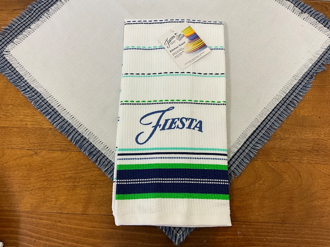 Fiesta Ware Logo Kitchen Towel New With Tag. 16 X 28, 100% Cotton ...