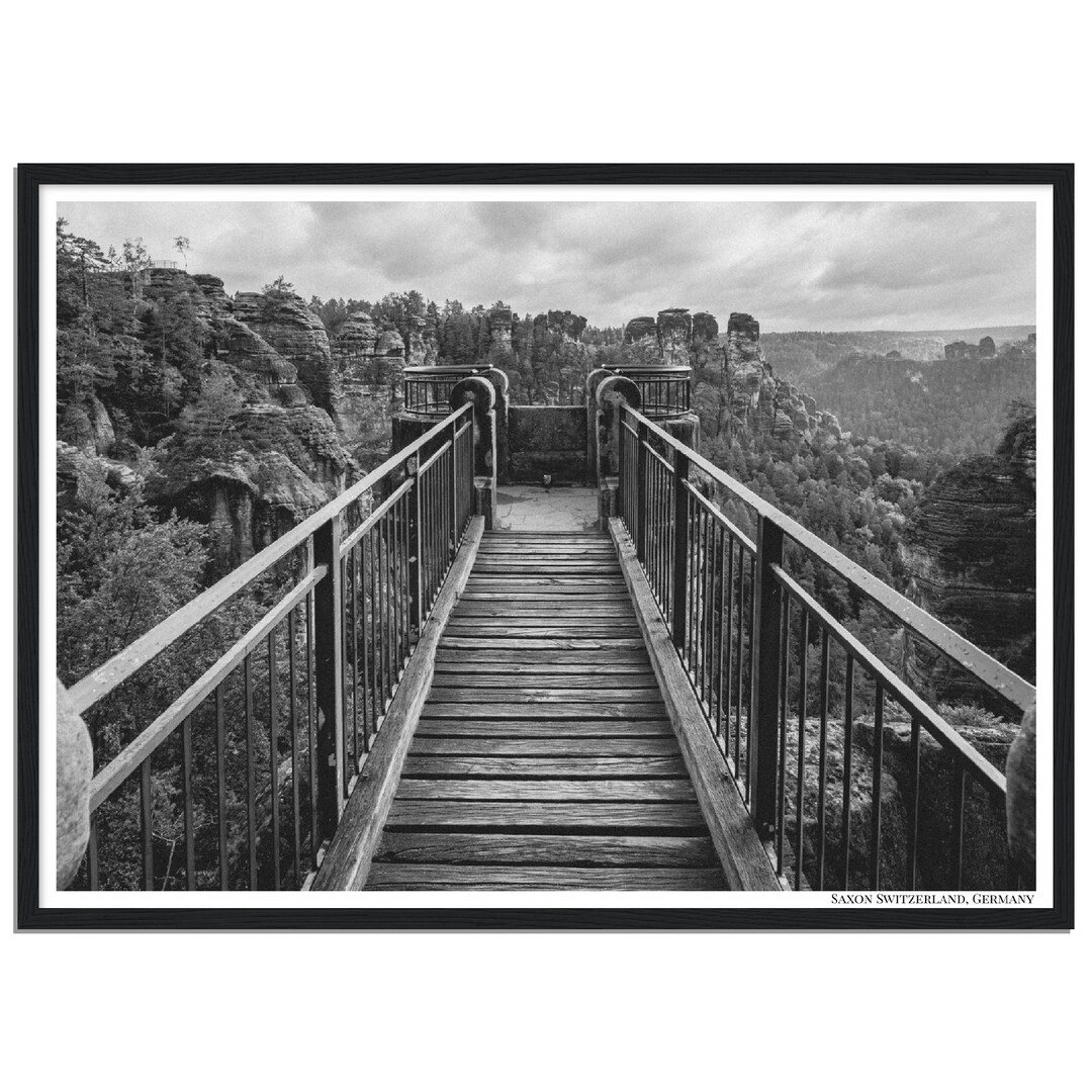 Bridge Saxon Switzerland, Germany - Poster With Various Wooden Frames ...