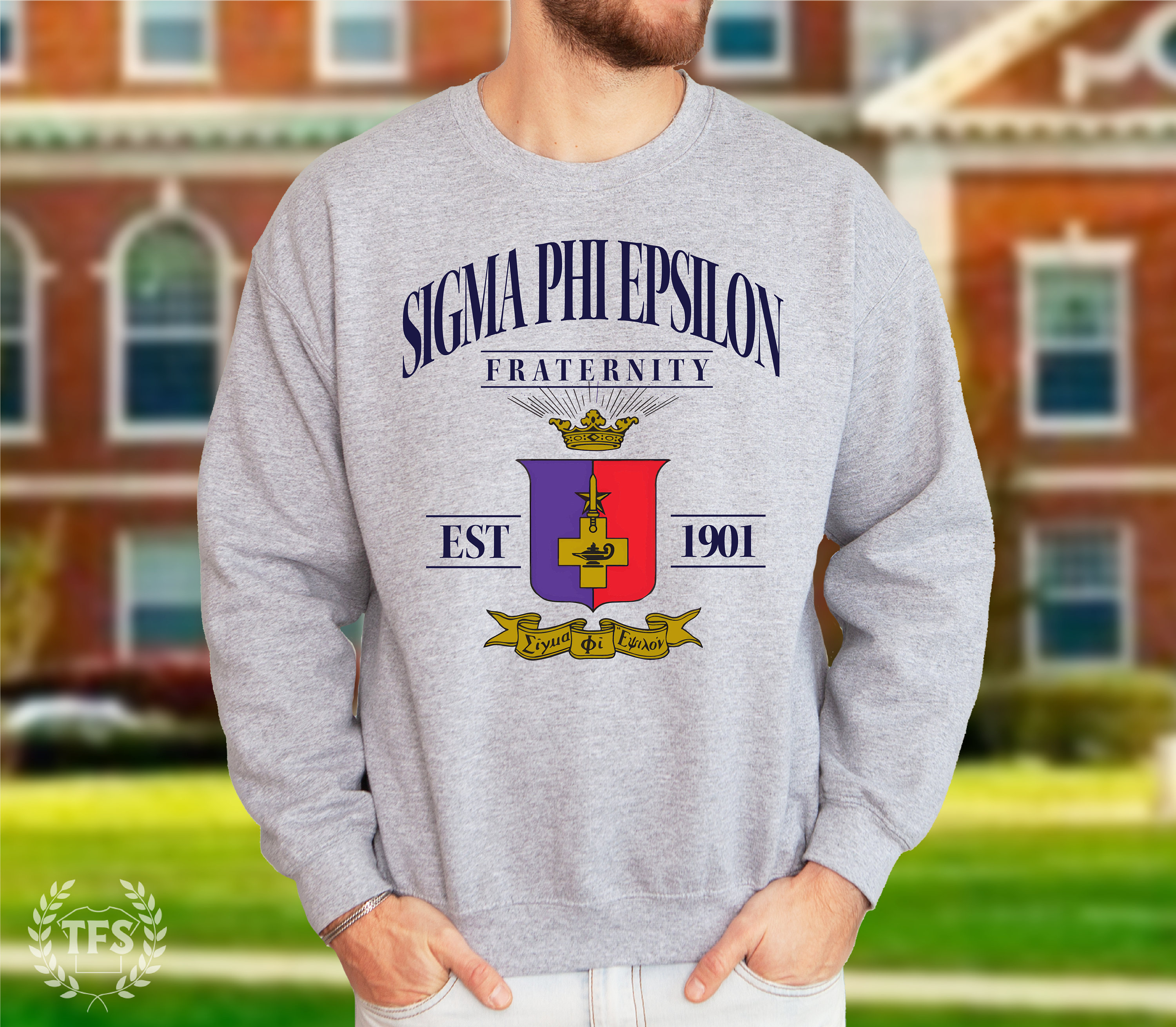 Sigma Phi Epsilon Fraternity College Comfy Crewneck Sweatshirt Sigep ...