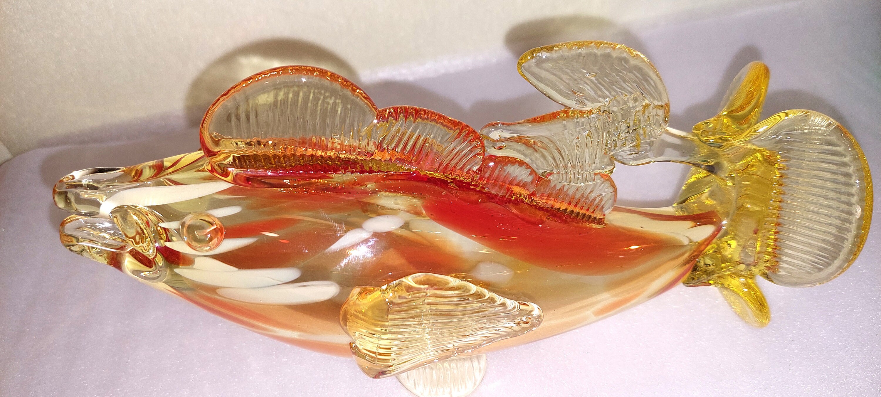 Art Glass Murano Style Colored Glass Fish Figurine Soviet Era - Etsy