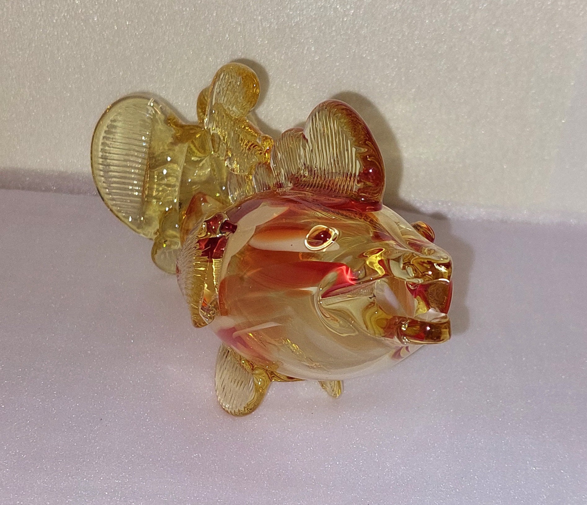 Art Glass Murano Style Colored Glass Fish Figurine Soviet Era - Etsy