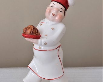 Ceramic Chef Figurine - Etsy