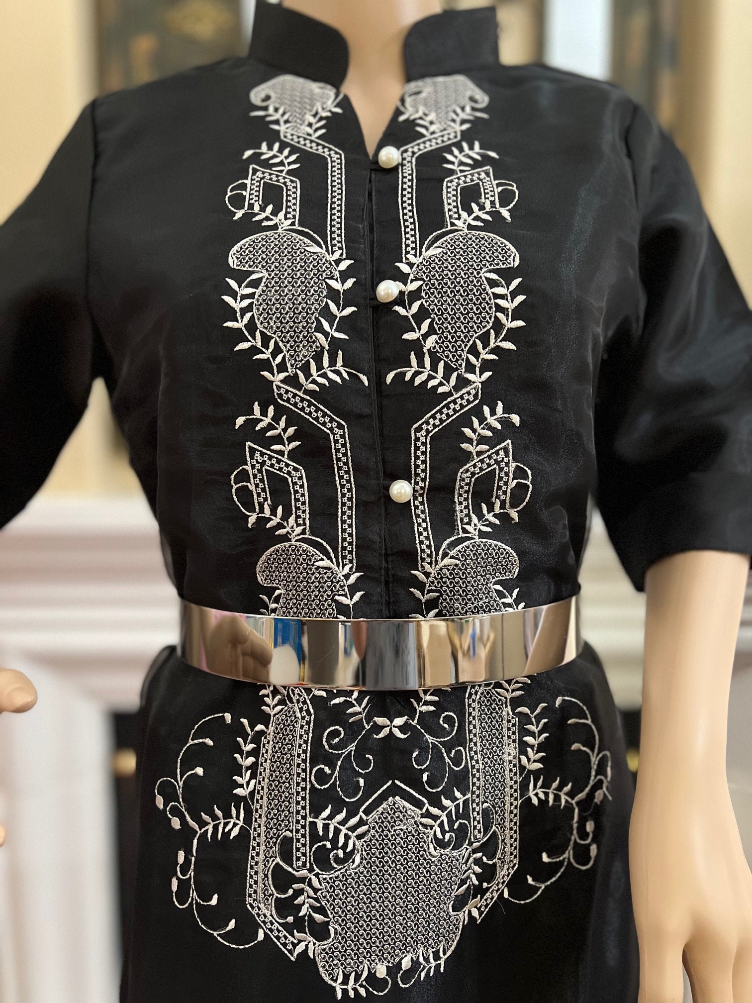 Filipino National Dress Linen Organza Barong Tagalog With 3/4 Sleeves ...