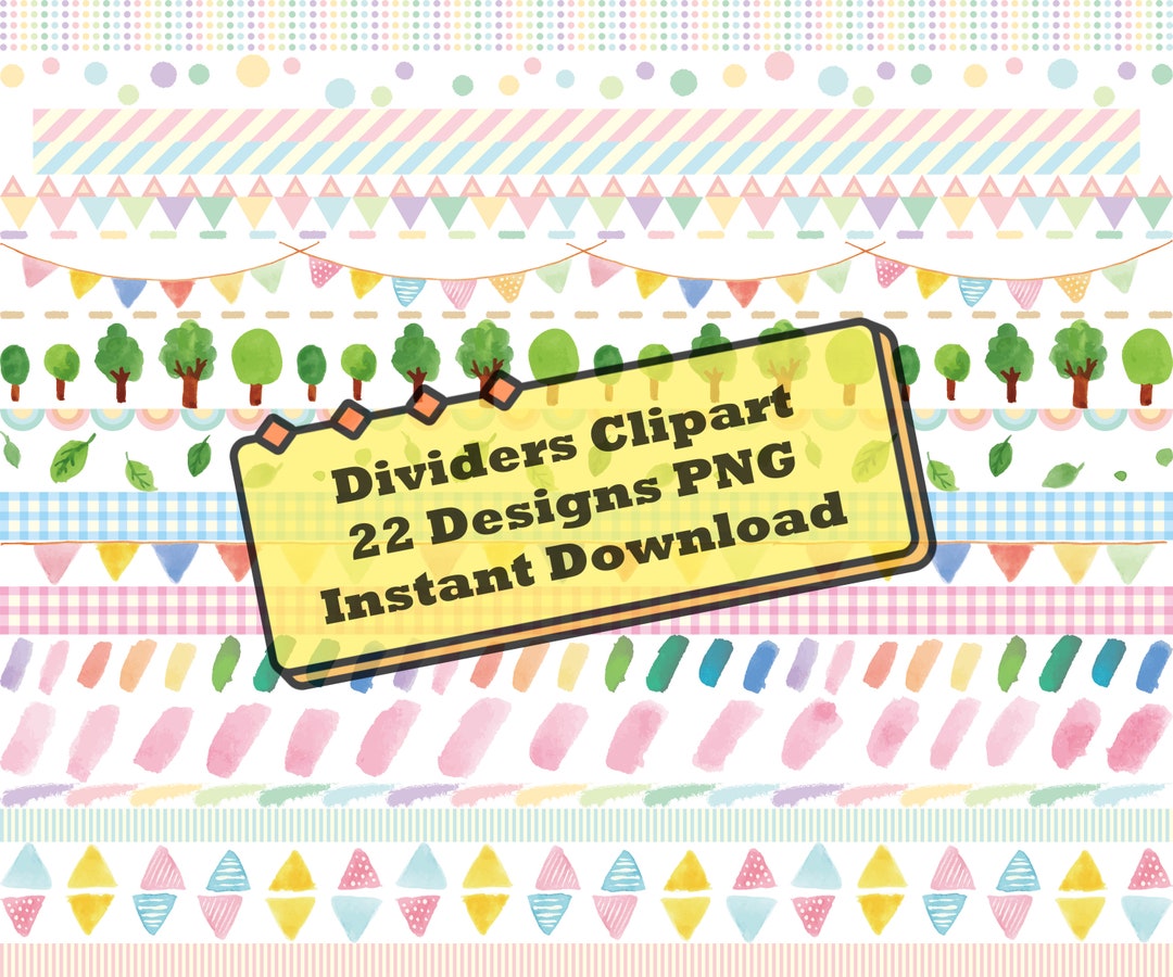 Hand Drawn Cartoon Doodle Dividers, Line Dividers Cut Files Set ...