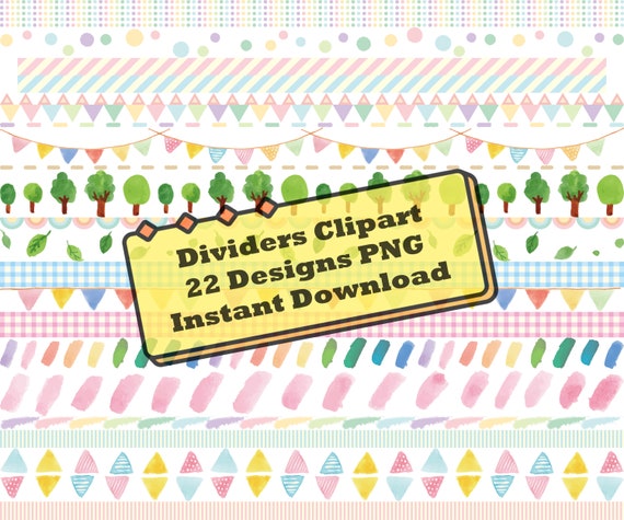 Hand Drawn Cartoon Doodle Dividers Line Dividers Cut Files - Etsy