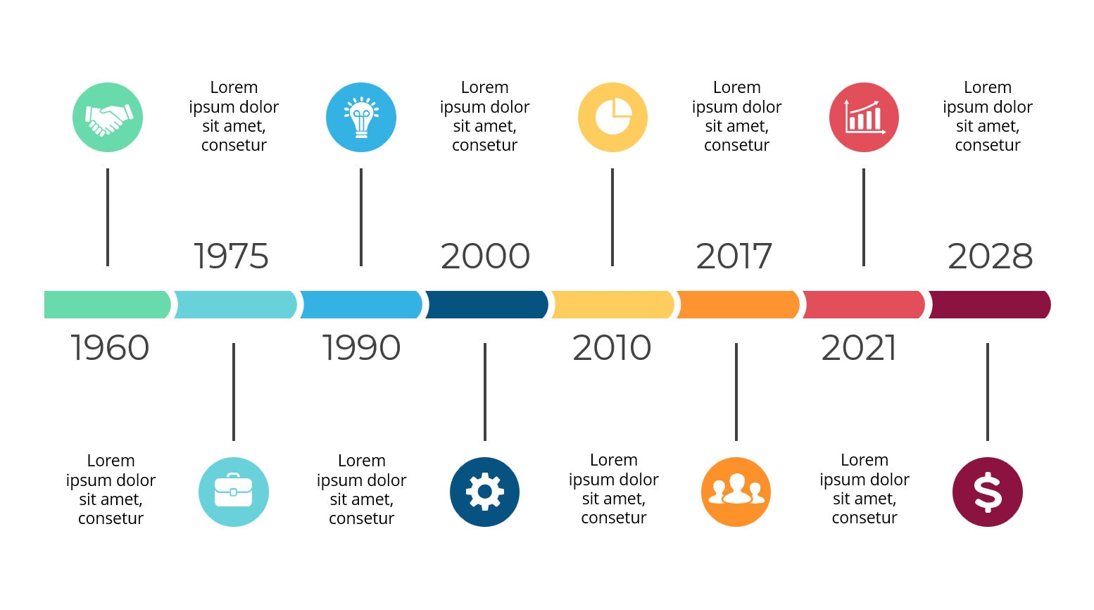 Infographic Timeline Template Psd