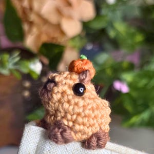 Crochet Capybara Bookmark: Handmade Cotton Animal Lover Gift - Etsy