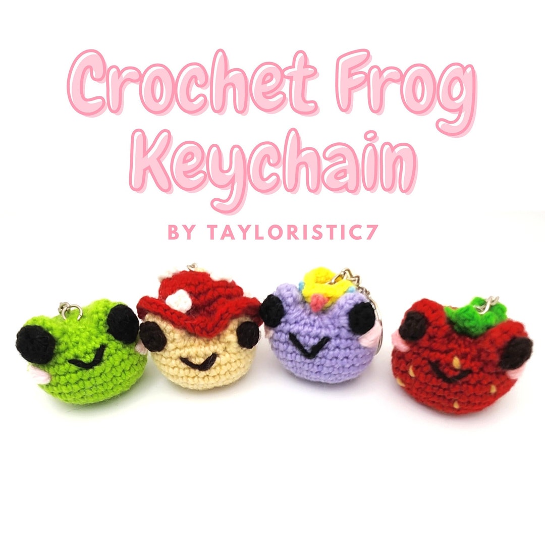 Crochet Frog Keychain: Handmade Amigurumi Frog Keyring - Etsy
