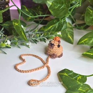 Crochet Capybara Bookmark: Handmade Cotton Animal Lover Gift - Etsy