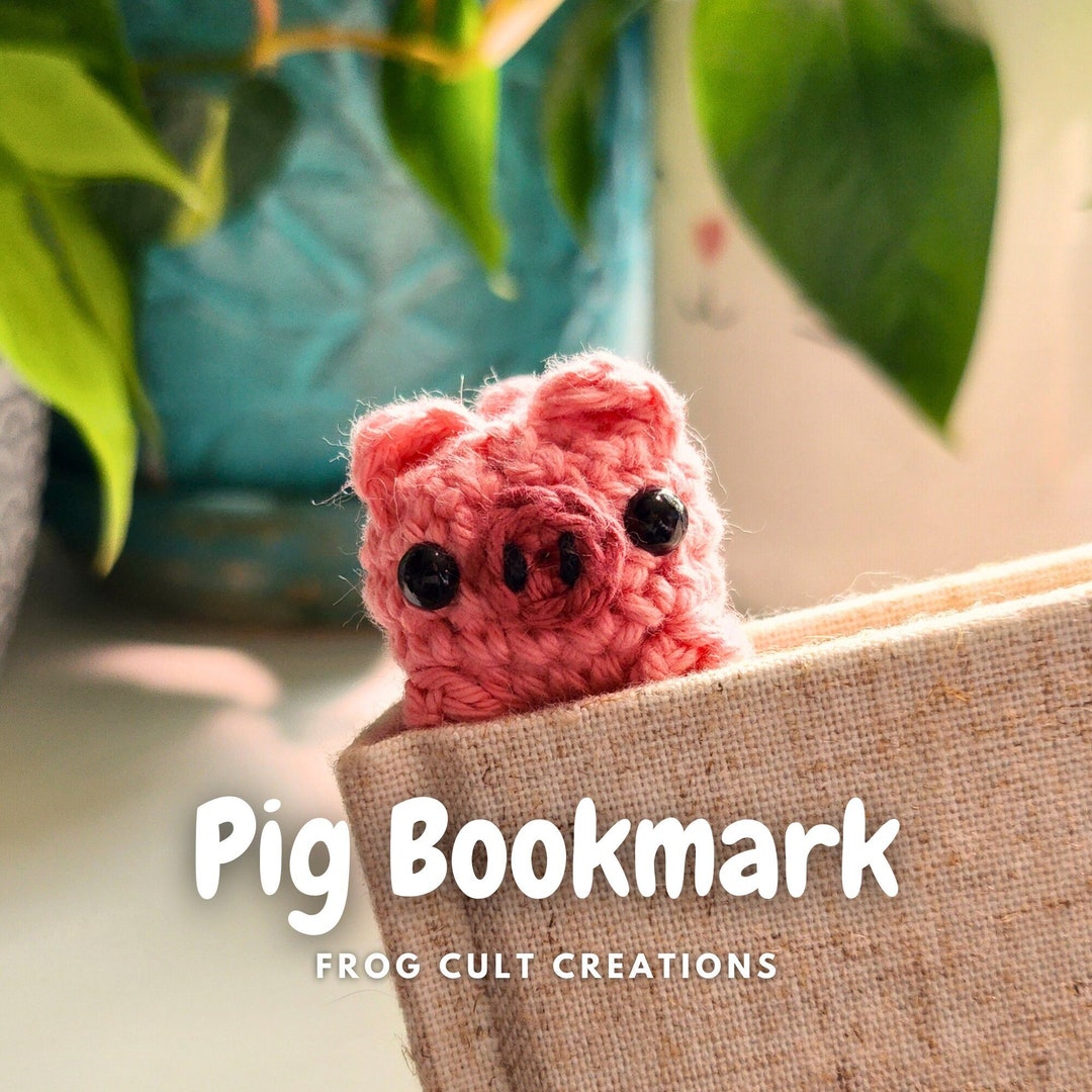 Mini Pig Bookmark - Handmade Crochet Piggy Bookmark - Unique Gift for ...