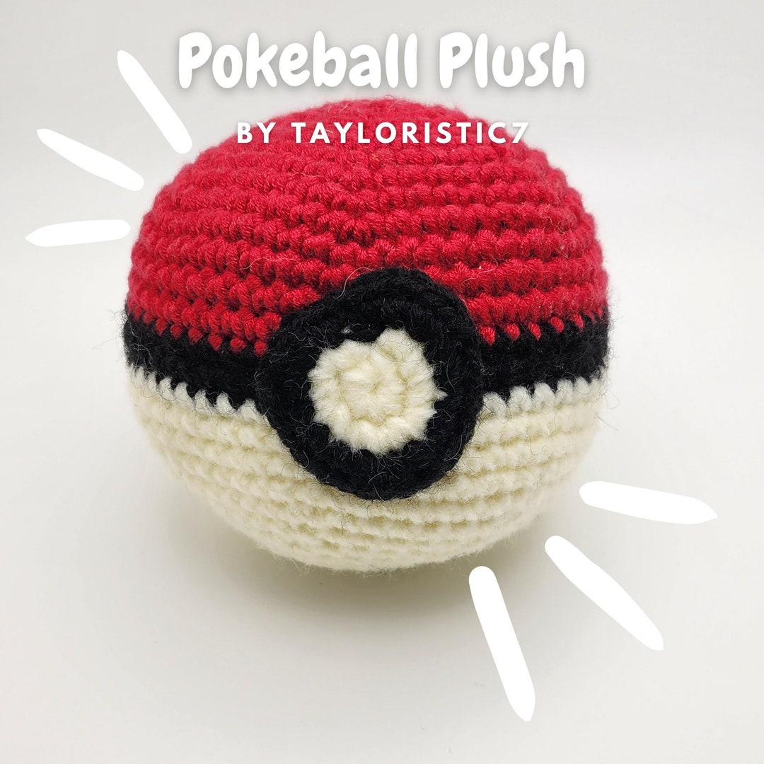 Pokeball Plushie Crochet Handmade Pokeball Amigurumi - Etsy