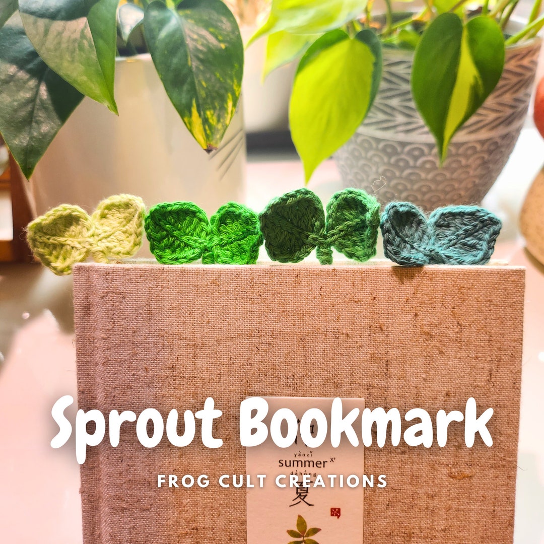 Handmade Sprout Bookmark - Crochet Plant Bookmark - Unique Gift for ...