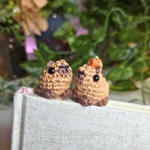 Crochet Capybara Bookmark: Handmade Cotton Animal Lover Gift - Etsy