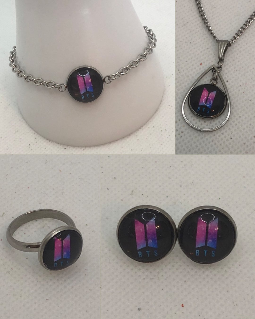 Stainless Steel BTS Jewelry Set - Etsy
