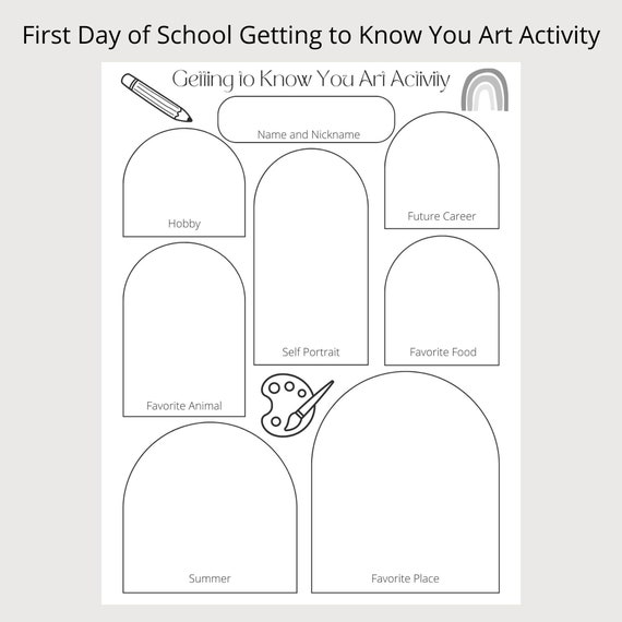 First Day of School Getting to Know You Teacher Worksheet - Etsy