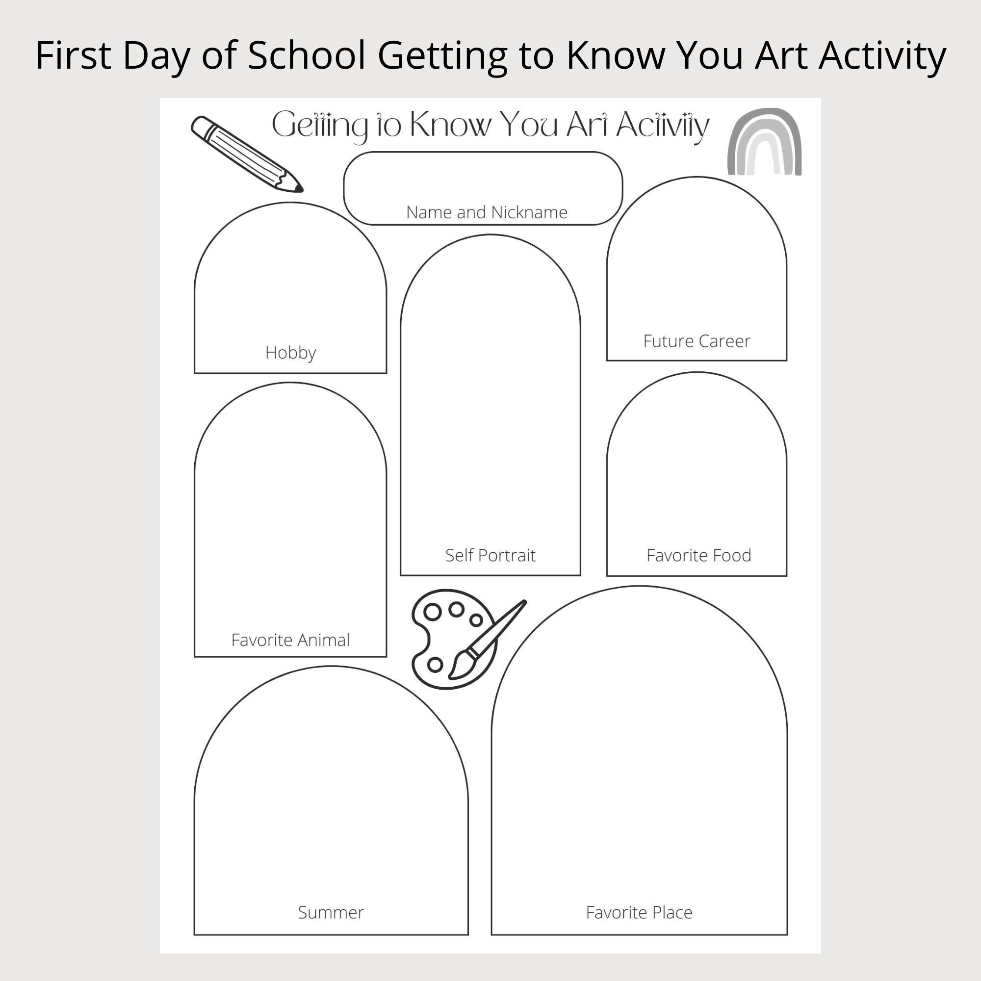 First Day of School, Getting to Know You, Teacher Worksheet, Student ...