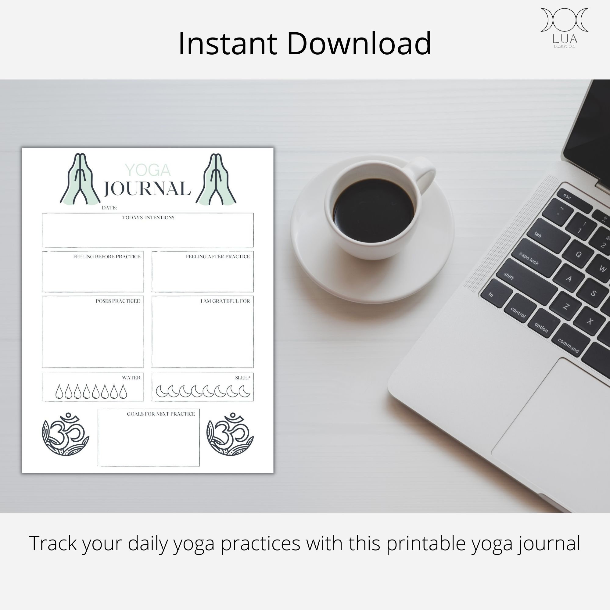 Yoga Journal Printable, Daily Yoga Journal, Daily Yoga Log, Yoga ...