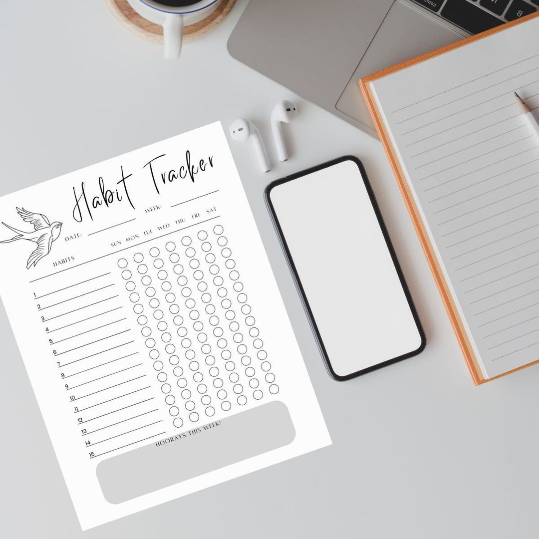 HABIT TRACKER Daily Habit Tracker, Monthly Habit Tracker Printable ...