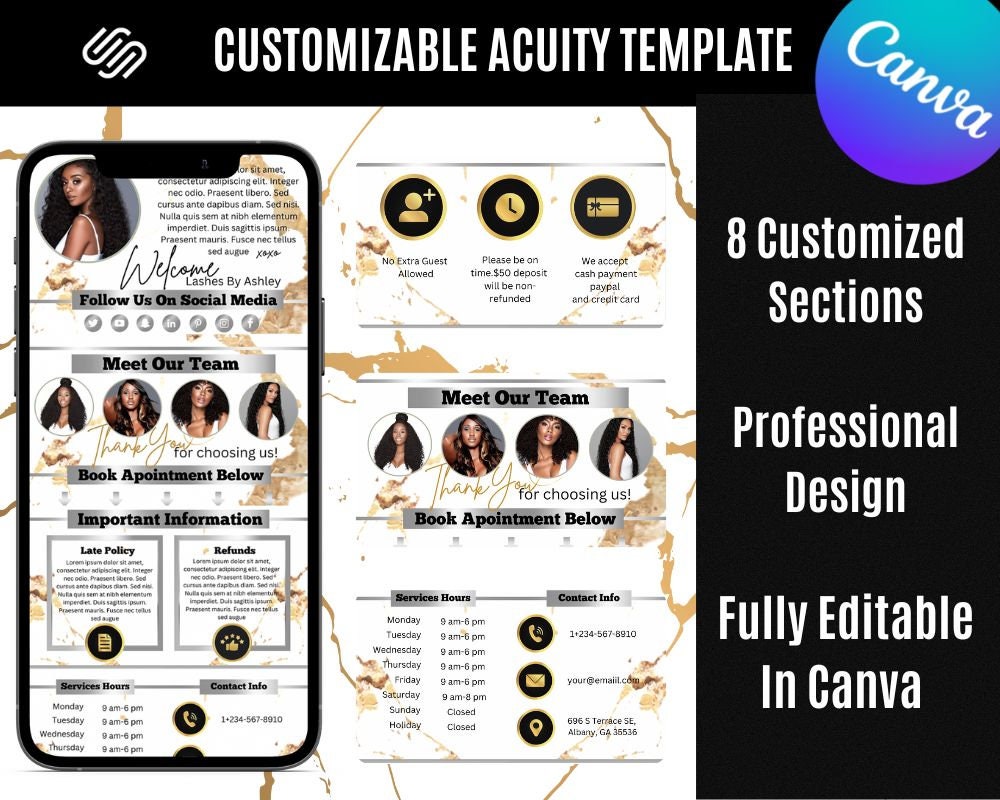 DIY Acuity Site, Acuity Scheduling Template, Booking Site Template ...