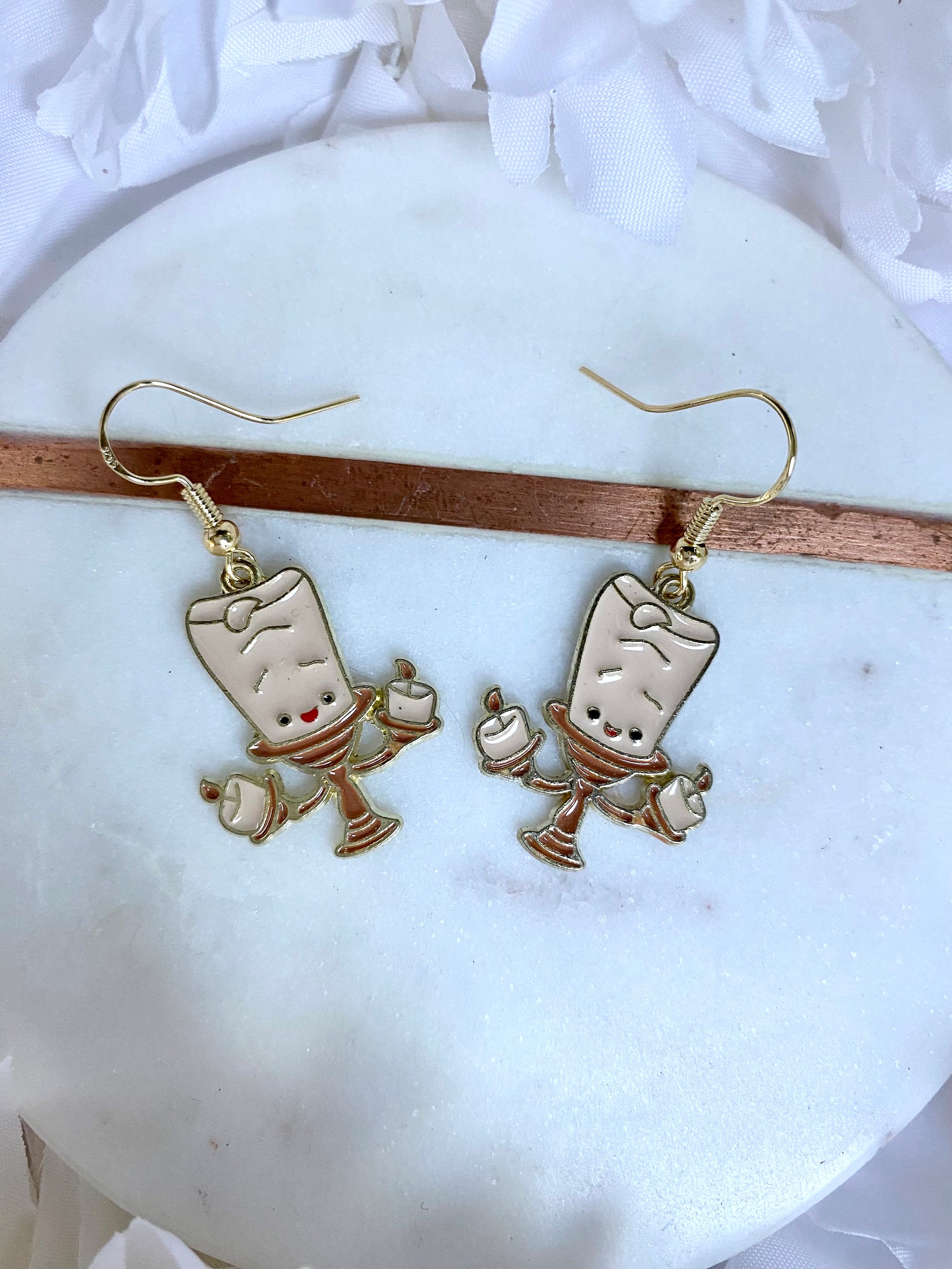 Disney Inspired Beauty & the Beast Earrings Princess Belle Earrings ...