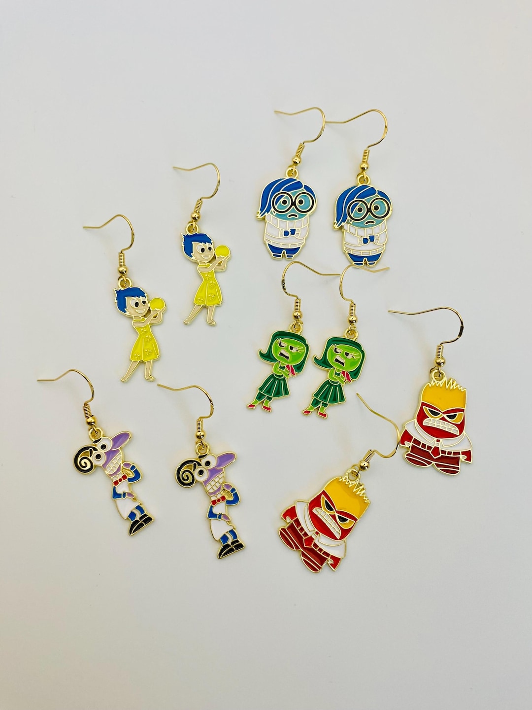 Pixar Inspired Inside Out Emotions Characters Dangly Earrings - Etsy