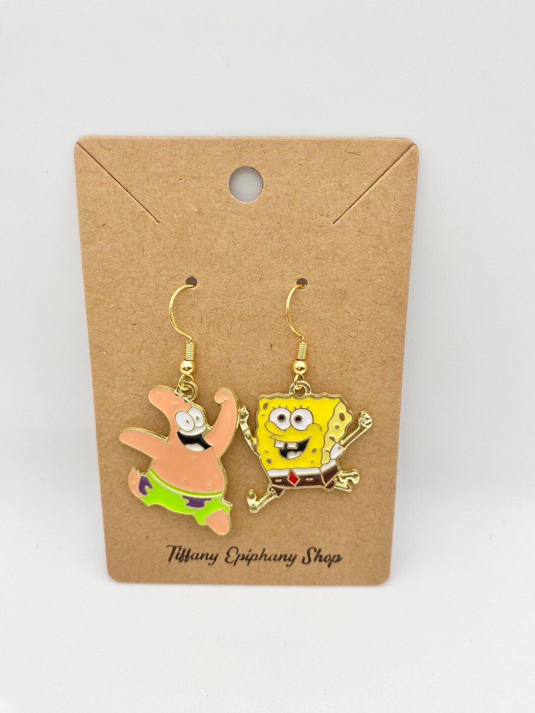 Spongebob Inspired Mismatched Spongebob and Patrick Earrings for Gift ...