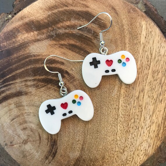 Video Game Controller Silver Plated Earrings - Etsy
