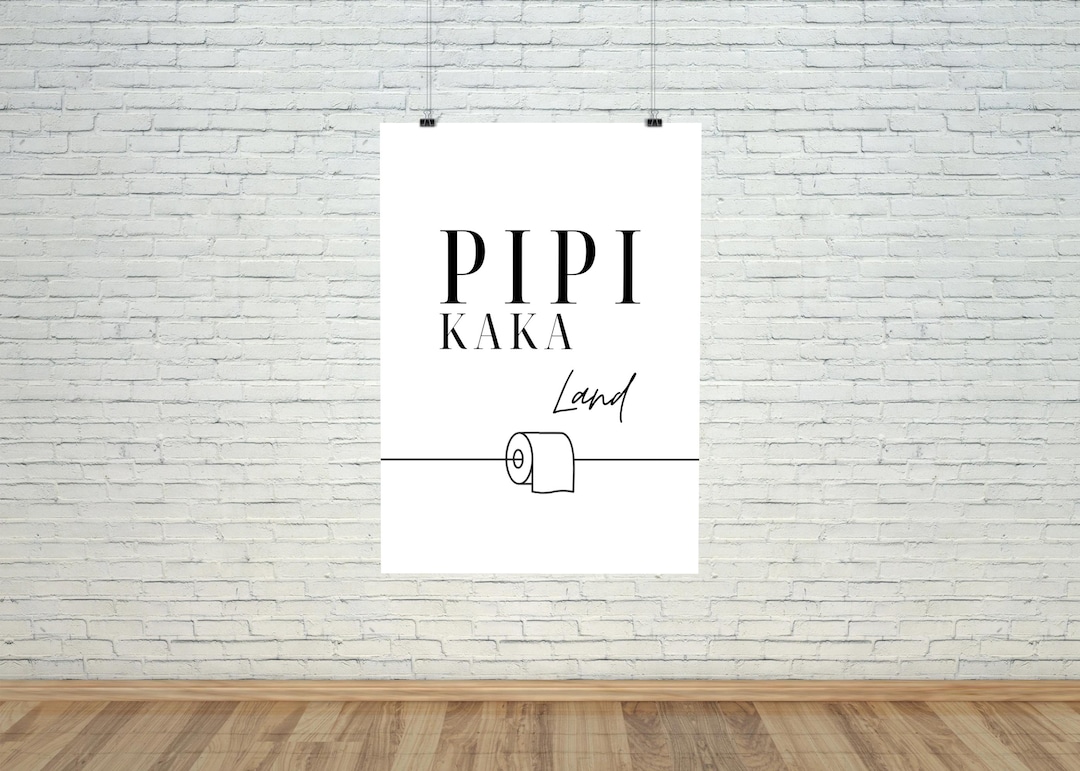 Digital Download A4 Poster Pipi Kaka Land - Etsy
