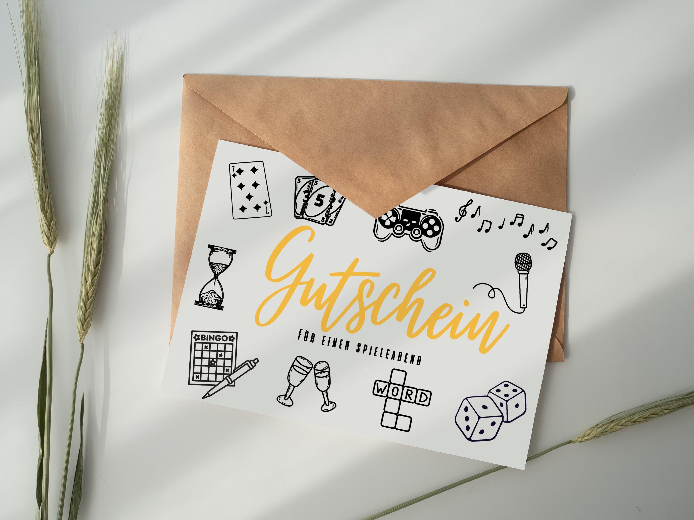 Voucher Game Night Gift Digital Download - Etsy