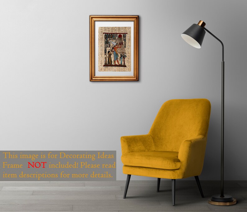 The Sacred Sun Ritual of King Akhenaten Papyrus Painting - Etsy