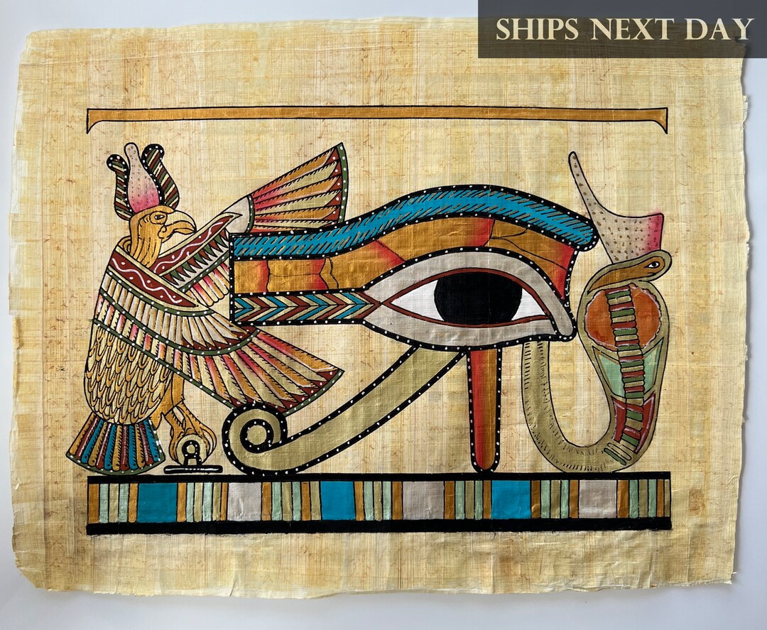 Eye of Horus Papyrus Painting Authentic Papyrus Art of - Etsy